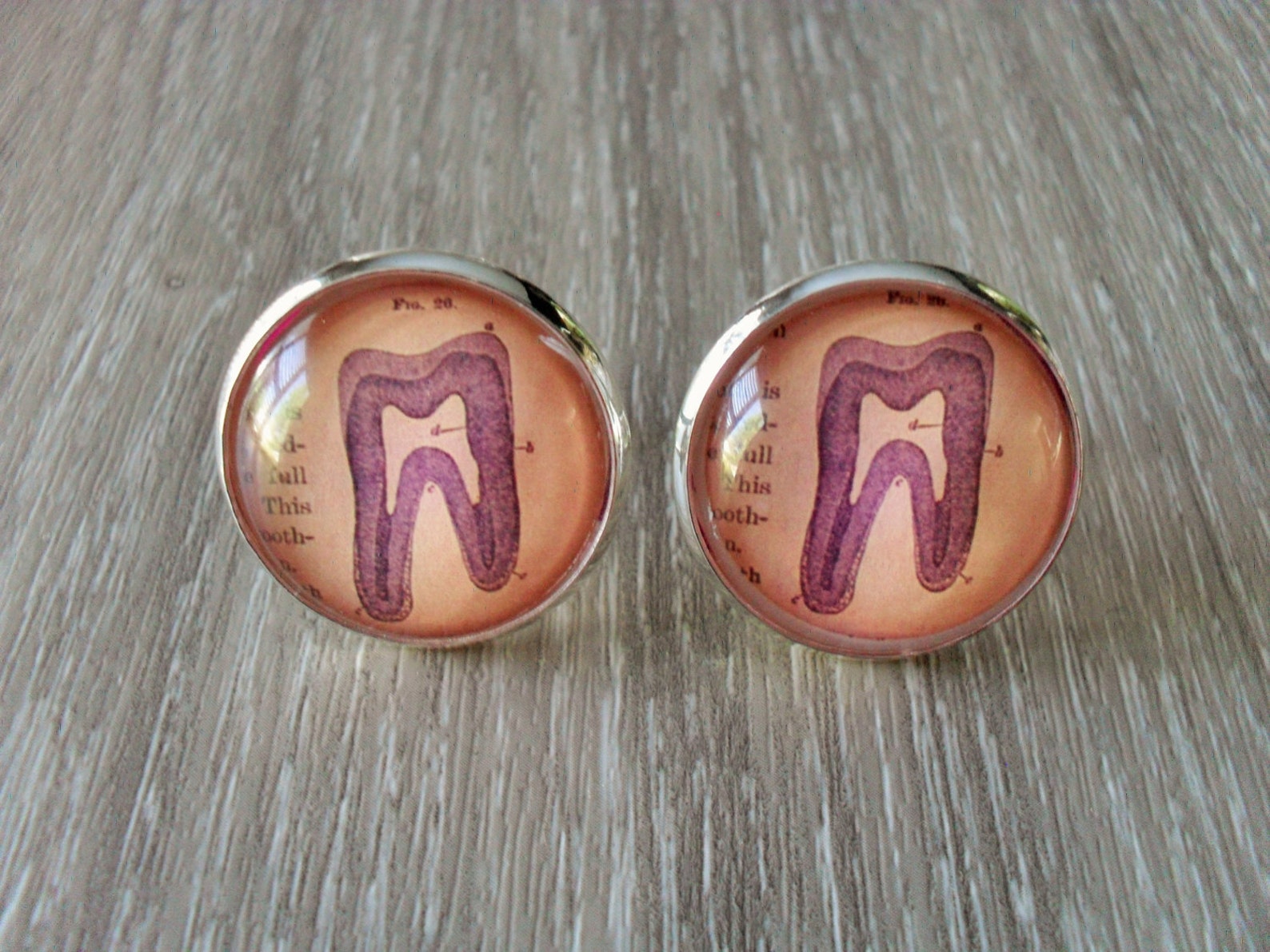VINTAGE ANATOMY TEETH Silver Cufflinks / the Tooth / Gift for Him ...