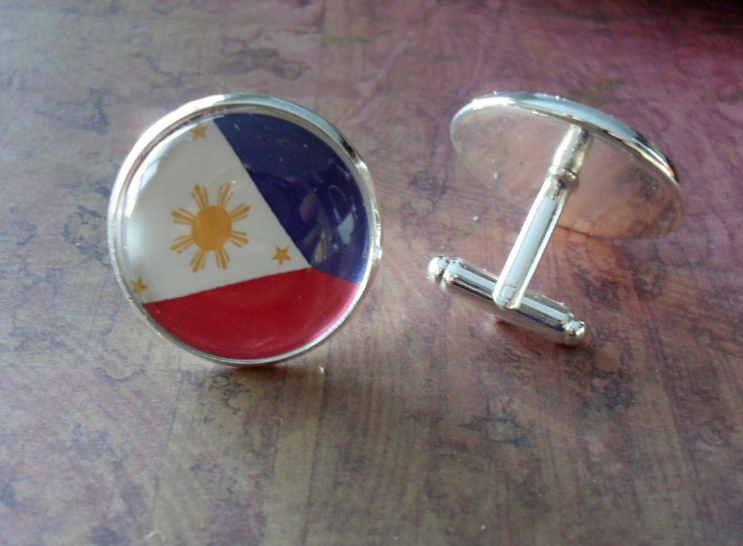 FILIPINO FLAG Cufflinks / National Flag of PHILIPPINES / Groomsmen Gift ...