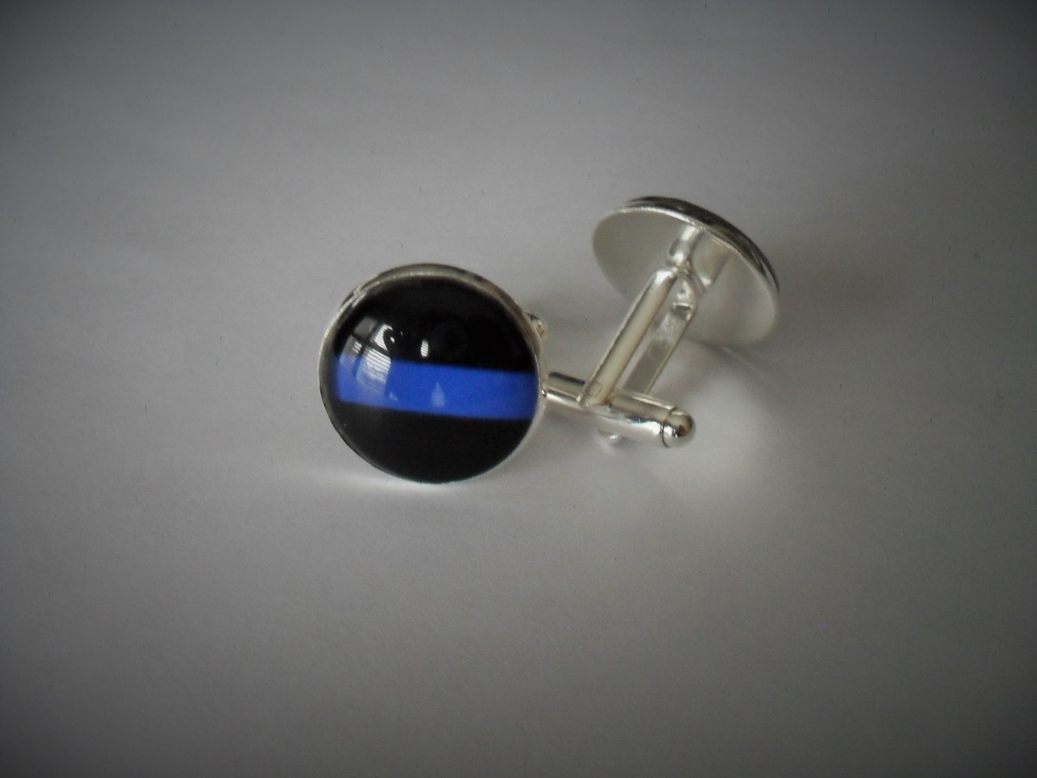 Thin Blue Line CUFFLINKS / Police Cuff Links / Personalized | Etsy