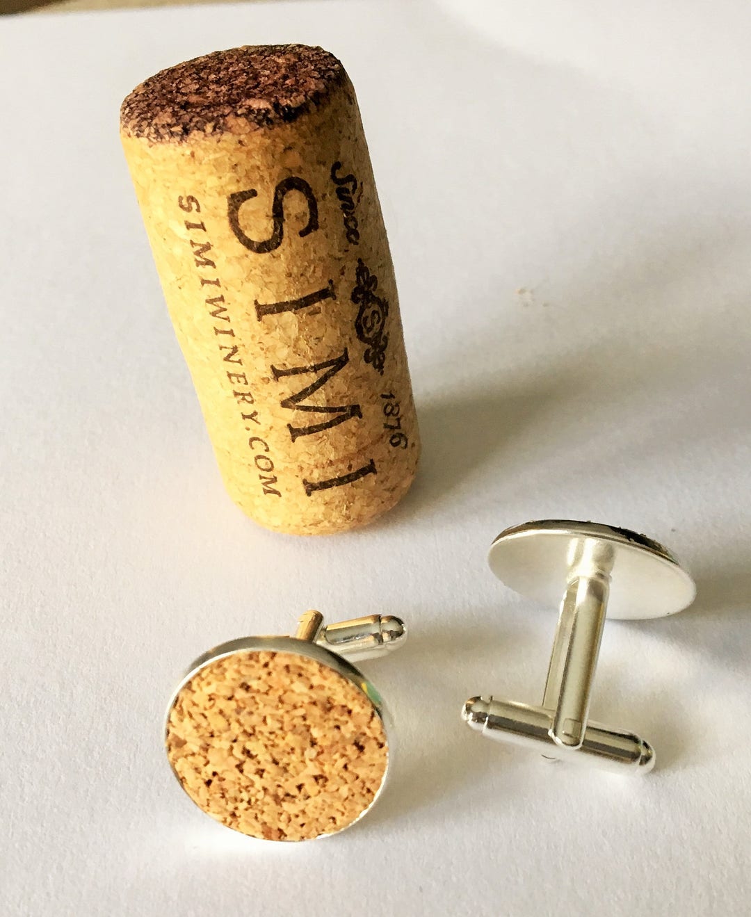 WINE CORK CUFFLINKS / Recycled Wine Cork Cuff Links / Wine Lover Gift ...