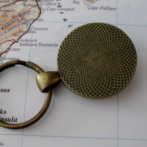 Custom MAP KEYCHAIN / Custom Vintage Map Key Chain / You Pick the ...