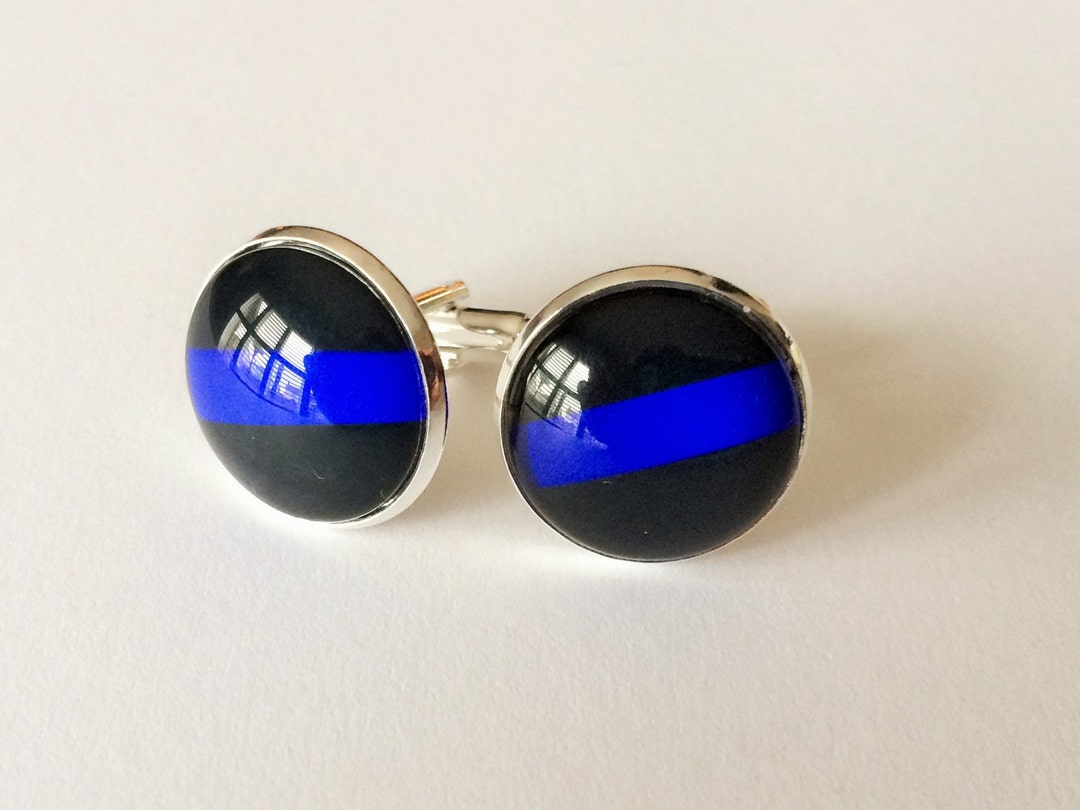 Thin Blue Line CUFFLINKS / Police Cuff Links / Personalized Gift for ...