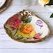 Roses Decoupage Clam Shell Trinket Dish With Genuine Pearl & Gold Leaf ...