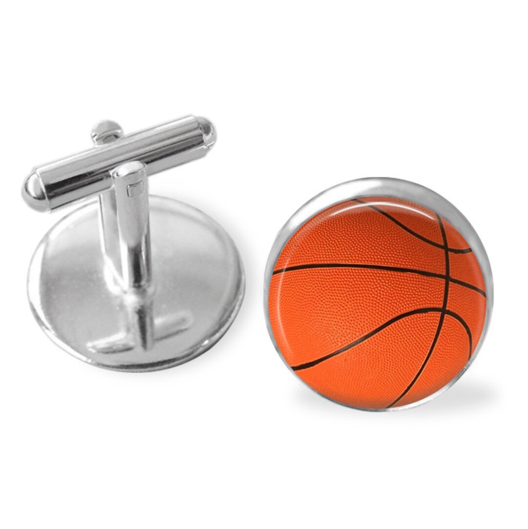BASKETBALL Cufflinks / Sports Ball Cuff Links / Basketball Player Gift ...