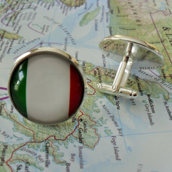Italian Flag Cufflinks - Etsy