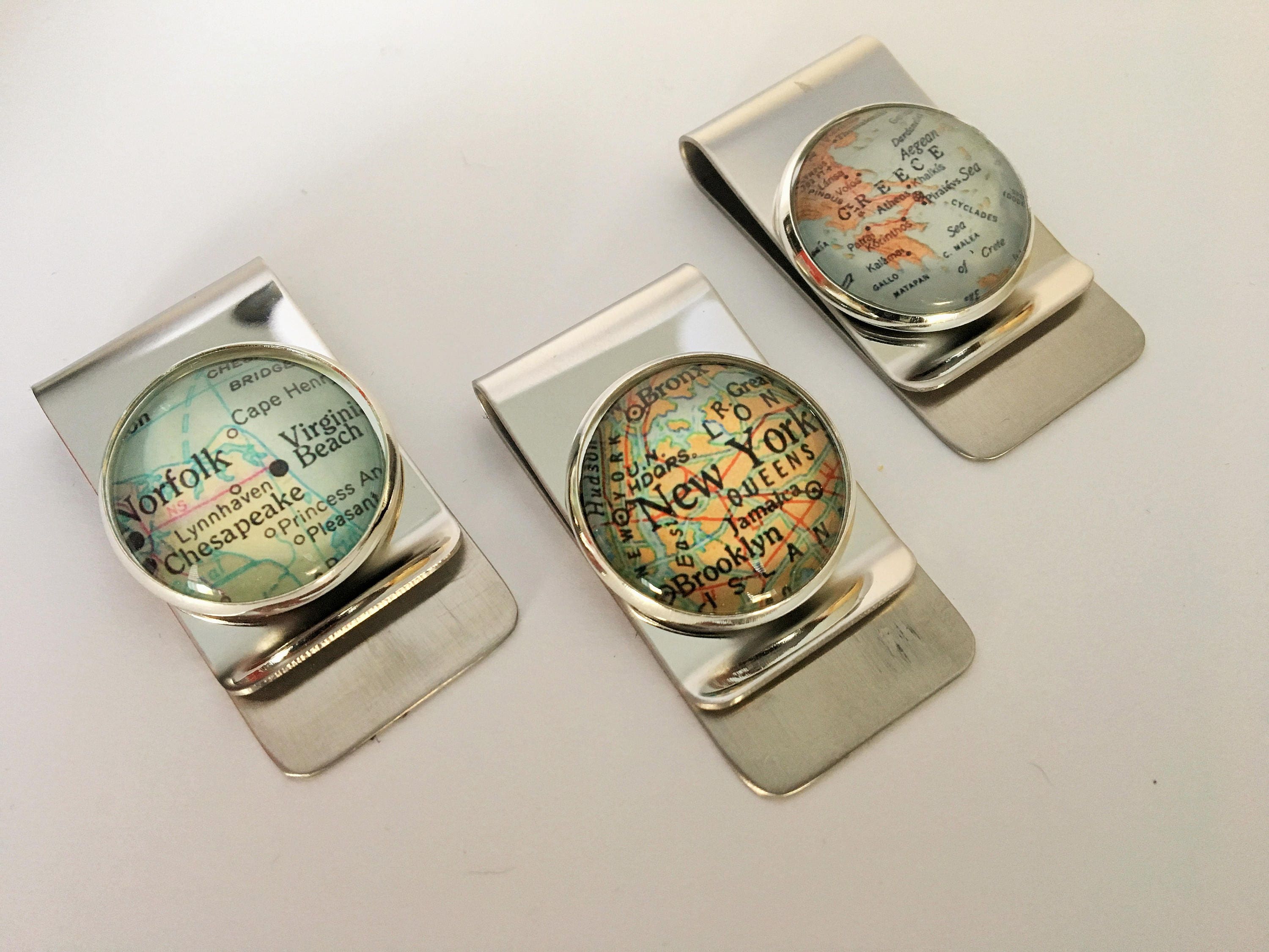 Custom MAP MONEY CLIP / Any City / Unique Gift for Him / Under - Etsy ...