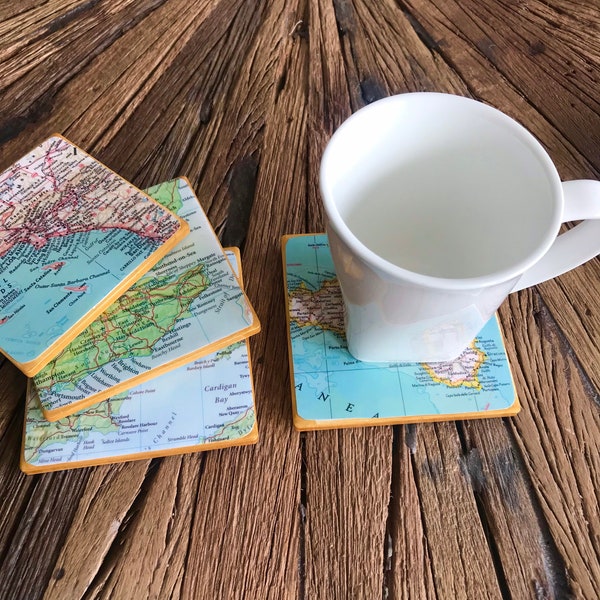 Custom Map Coasters - Etsy