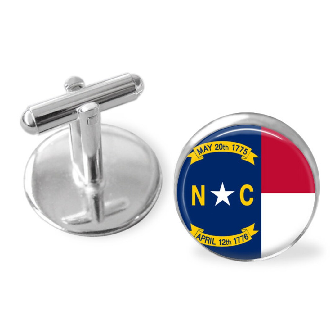 NORTH CAROLINA State Flag Cufflinks / NC Cuff Links / Tar Heel State ...