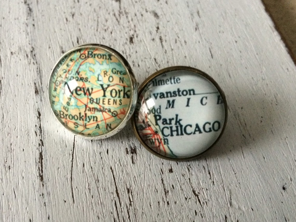 Custom MAP TIE TACK / Personalized Map Tie Tack / Groomsmen Gift / You ...