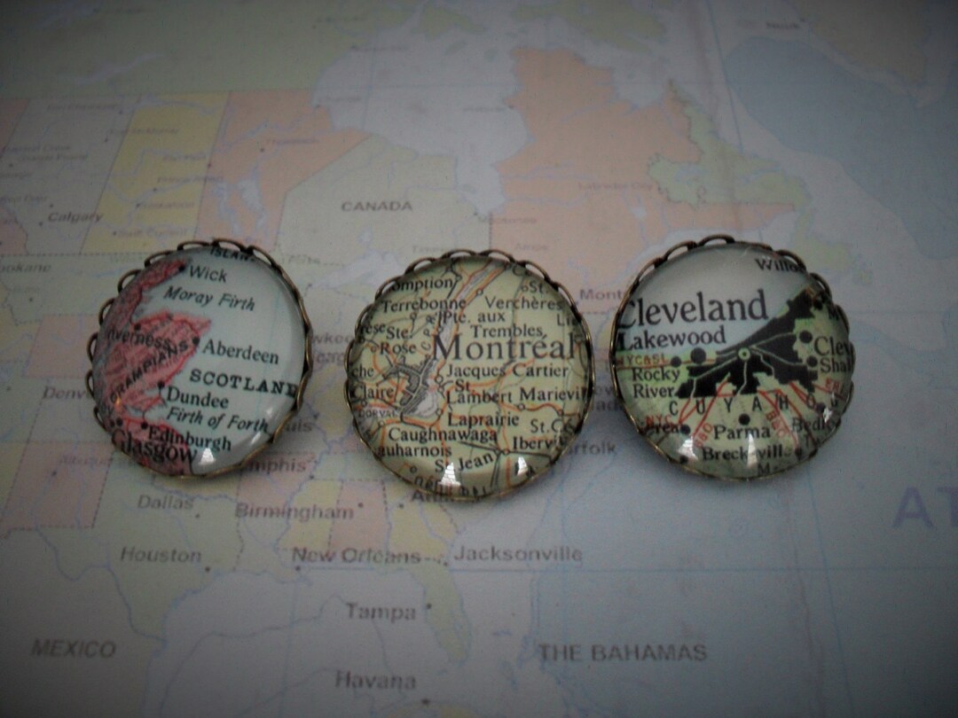 CUSTOM MAP BROOCH / Any City or Country / Gift for Her / Personalized ...