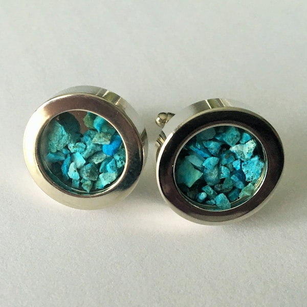 Raw Stone Cufflinks - Etsy