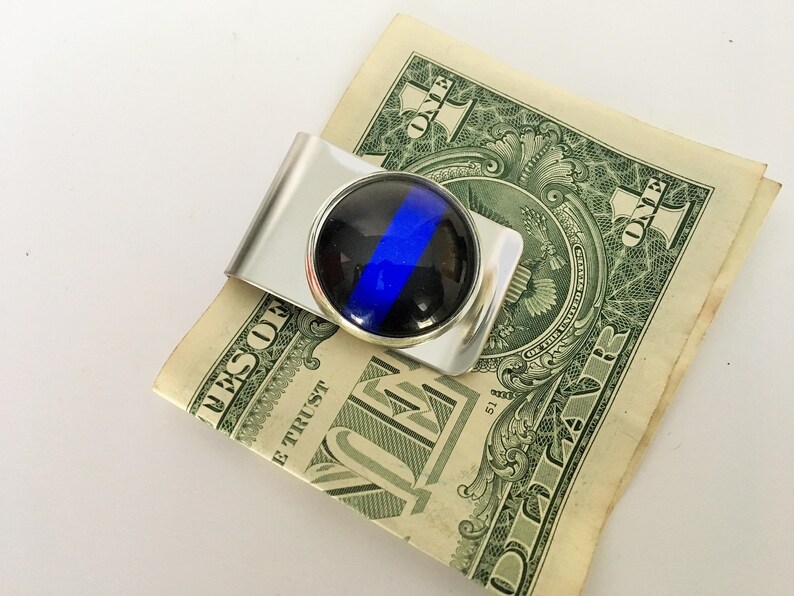Thin Blue Line MONEY CLIP / Police Moneyclip / Personalized | Etsy