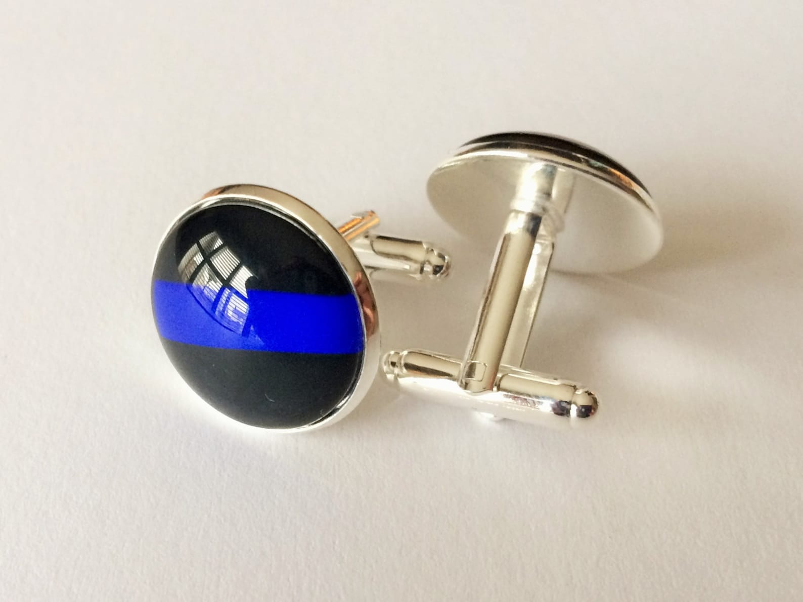 Thin Blue Line CUFFLINKS / Police Cuff Links / Law Enforcement - Etsy ...