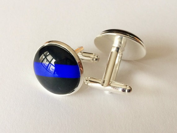Thin Blue Line CUFFLINKS / Police Cuff Links / Law Enforcement | Etsy ...