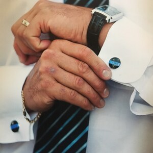 Thin Blue Line CUFFLINKS / Police Cuff Links / Personalized Gift for ...