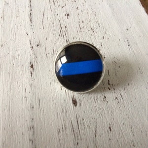 Thin Blue Line TIE TACK / Police Officer Lapel Pin / Gift for Police ...