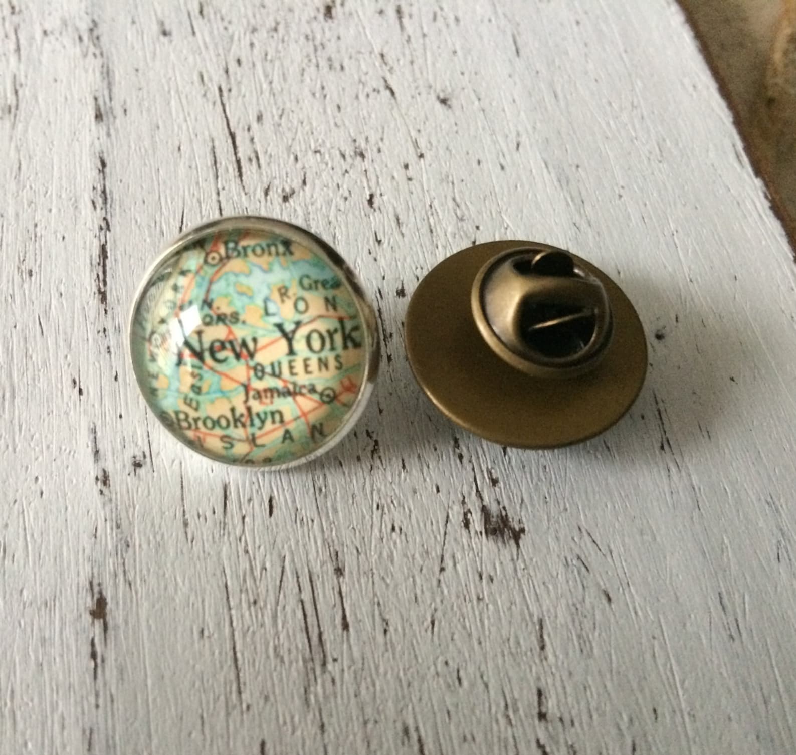 Custom MAP TIE TACK / Personalized Map Tie Tack / Groomsmen Gift / You ...