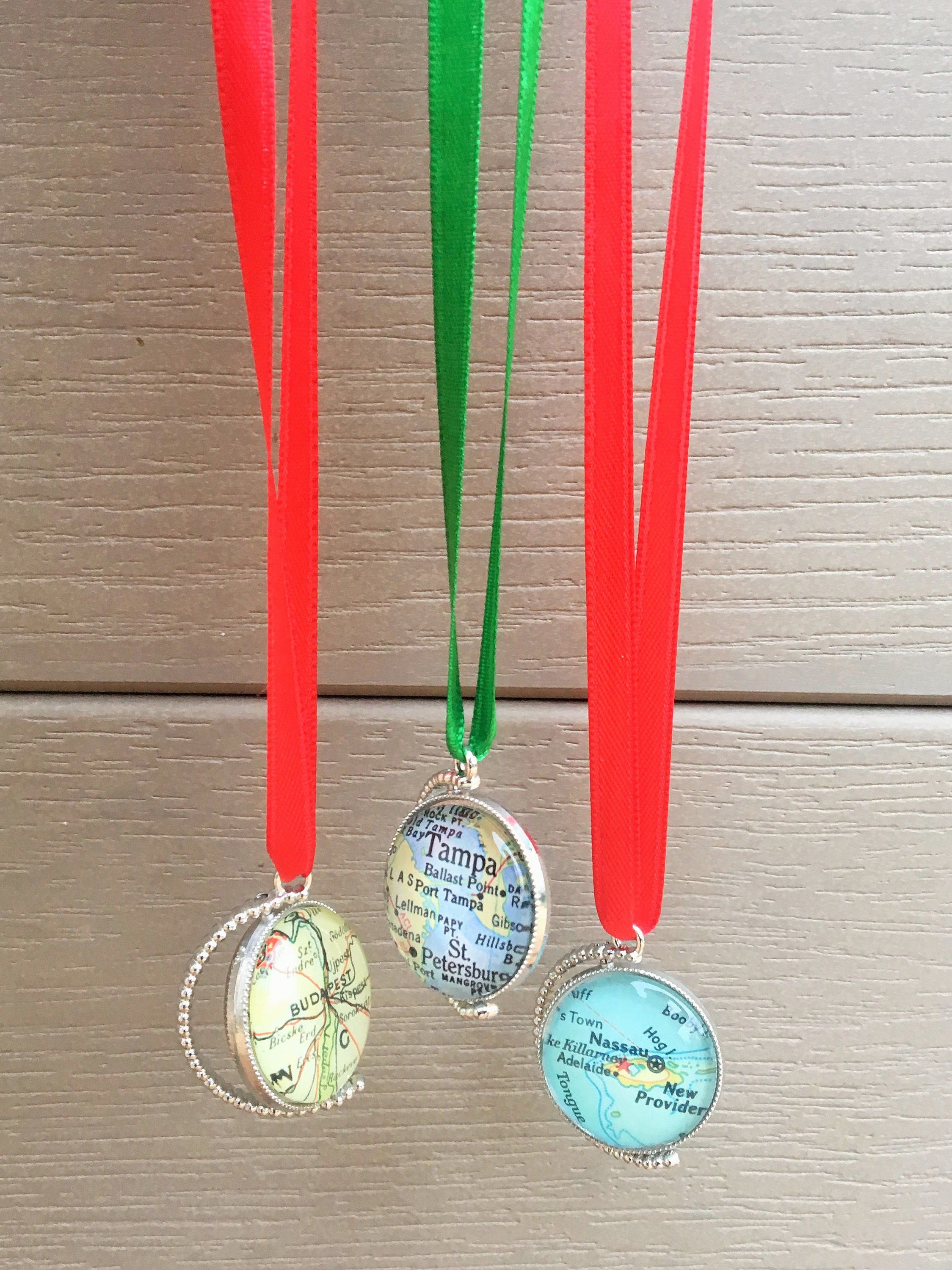 Double Sided CUSTOM MAP ORNAMENT / Christmas Tree Ornament / | Etsy Canada