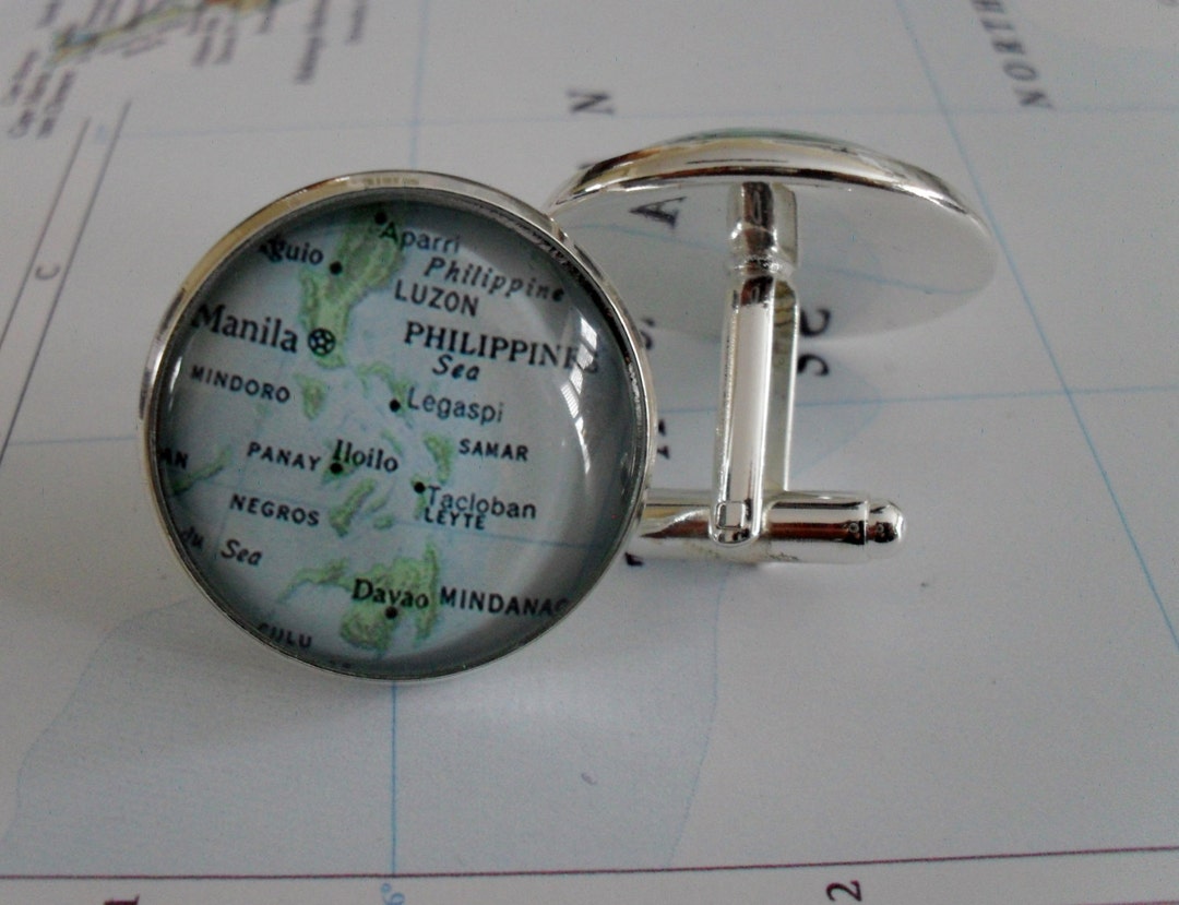 PHILIPPINES Map CUFFLINKS / Father's Day / Groomsmen Gift ...