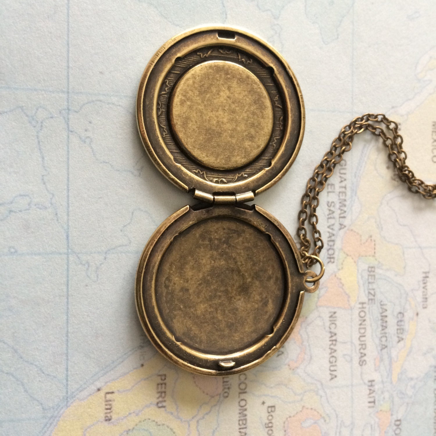 Personalized MAP LOCKET Necklace / Unique Gift / You Pick the Location ...