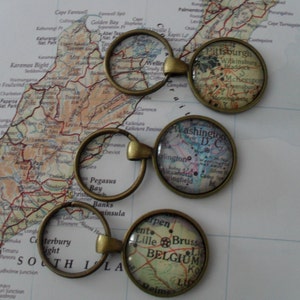 Custom MAP KEYCHAIN / Custom Vintage Map Key Chain / You Pick the ...