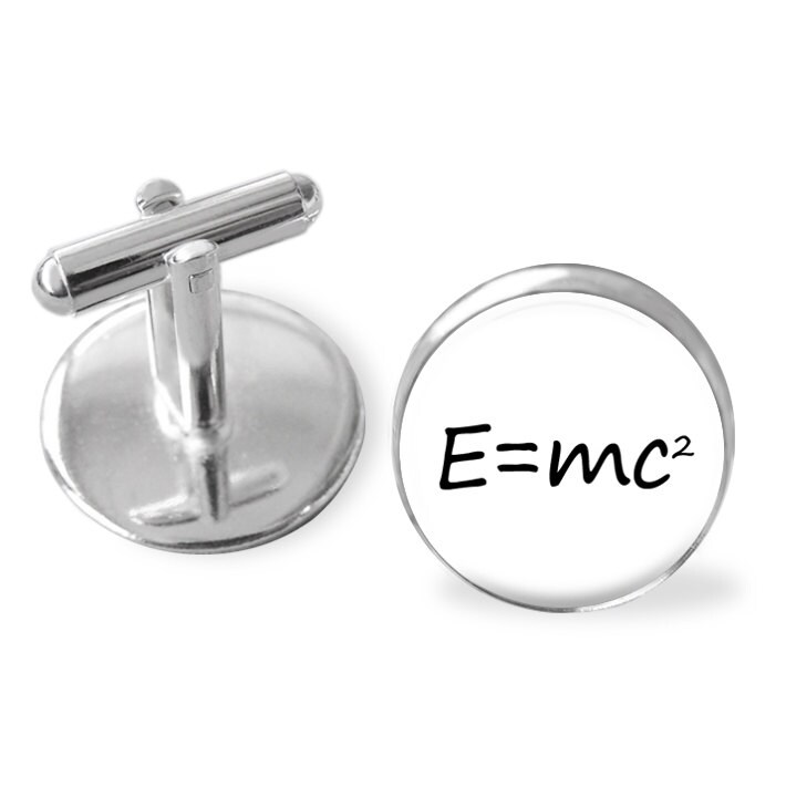E=mc2 CUFFLINKS / Theory of Relativity Cuff Links / Gift for Scientist ...