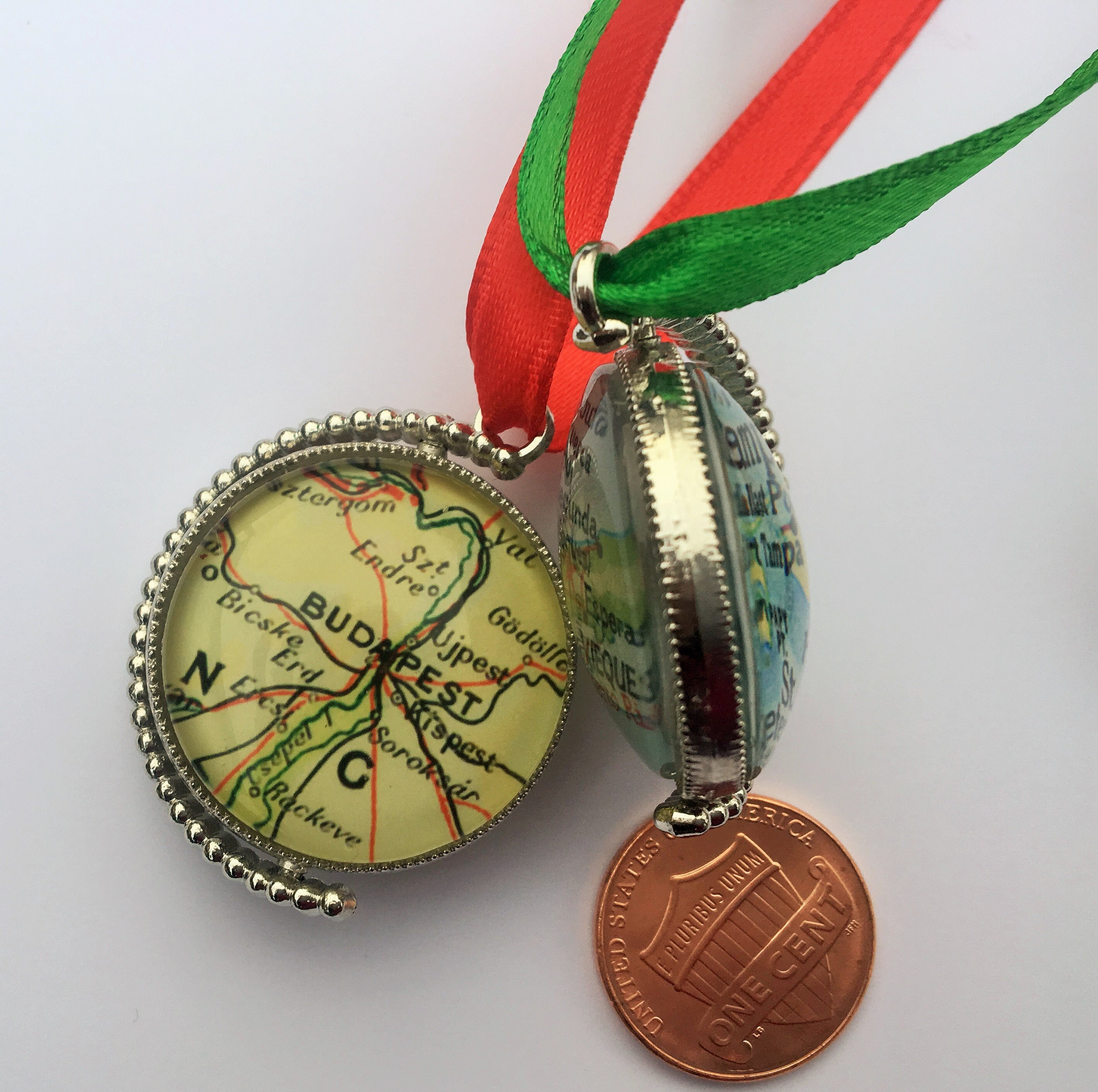 Double Sided CUSTOM MAP ORNAMENT / Christmas Tree Ornament / | Etsy Canada