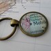 Custom MAP KEYCHAIN / Custom Vintage Map Key Chain / You Pick the ...