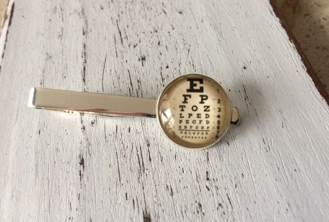EYE CHART Tie Bar / Eye Sight Testing Chart / Unique Gift Under 20 ...