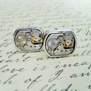 STEAMPUNK Vintage WATCH Movement CUFFLINKS // Industrial // Retro ...