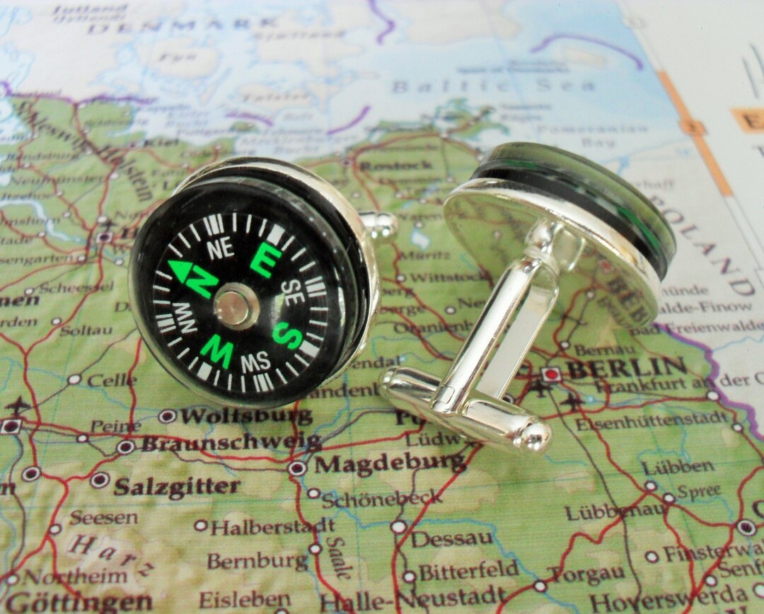 Working Real COMPASS CUFFLINKS / Steampunk / Geekery / Father's Day ...