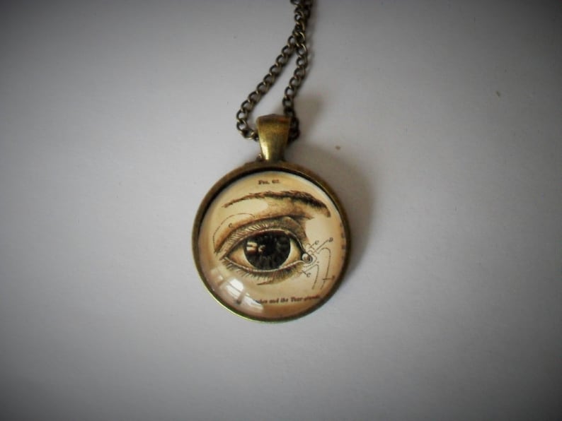VINTAGE ANATOMY EYE Pendant Necklace / the Eye / Gift for Her / Gift ...