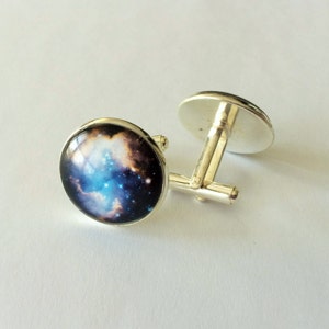 NEBULA CUFFLINKS / Nebulae Cuff Links / Cool Gift for Him / Celestial ...