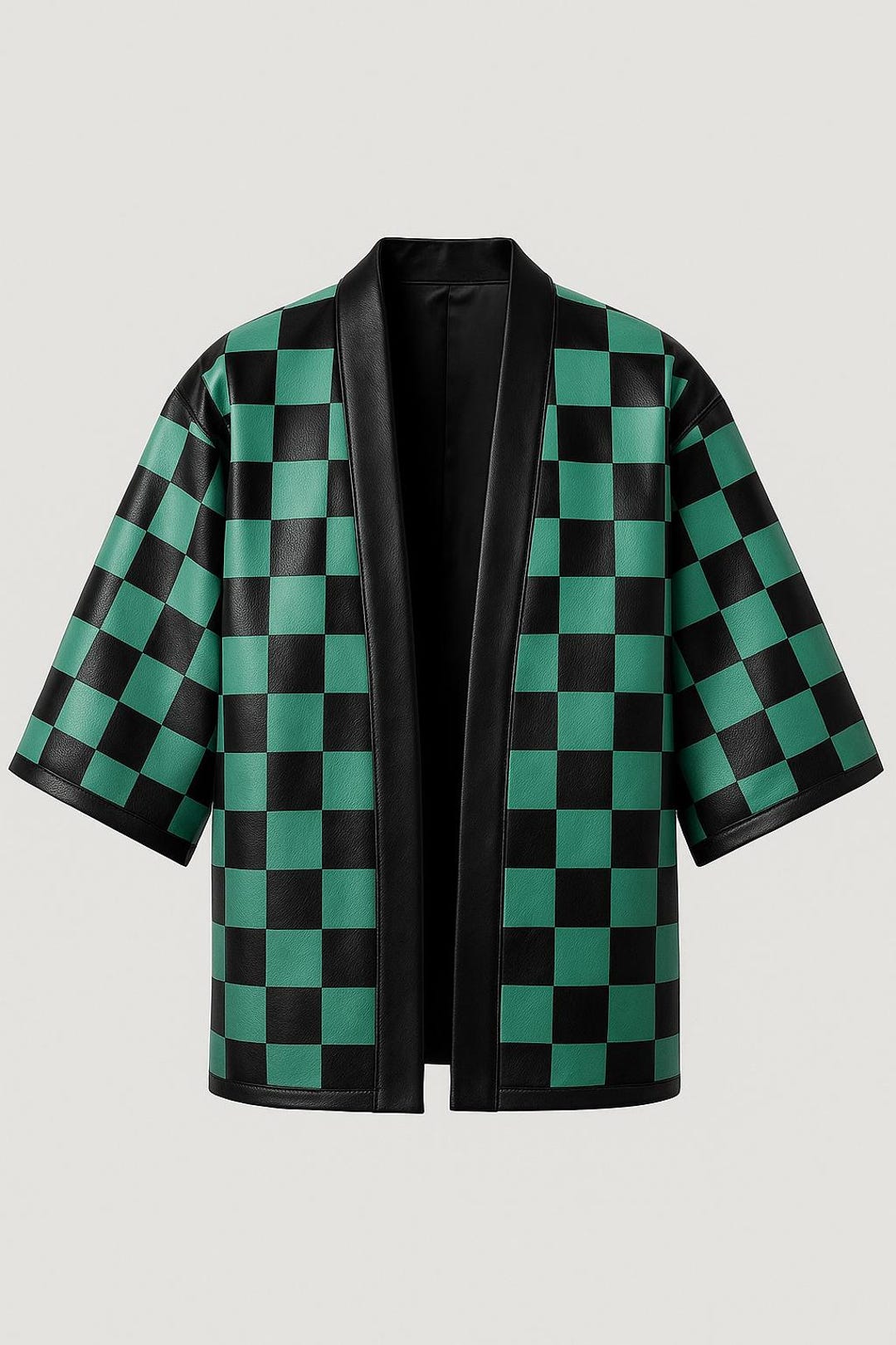 Demon Slayer Tanjiro Kamado Green & Black Checkered Cosplay Costume ...