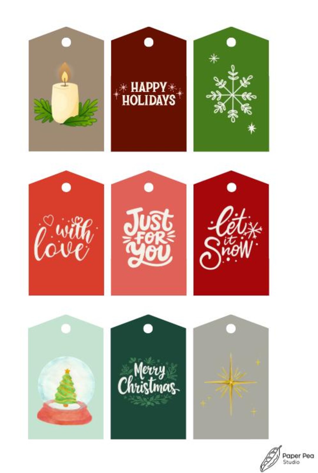 Printable Gift Tags - Etsy