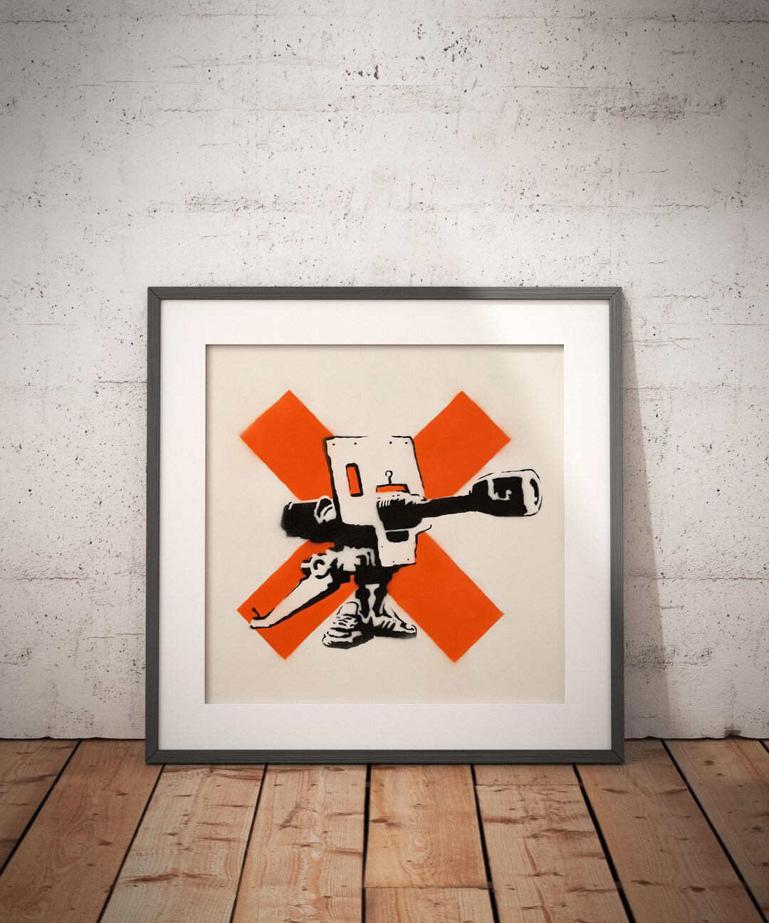 Bang Bang Pop! Art Print - Banksy Style Ban the Gun With Big Orange ...