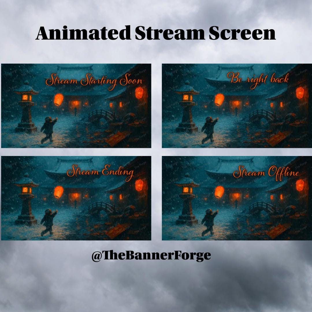 Cinematic Animated Overlay Pack Twitch Stream Screens OBS Stream ...
