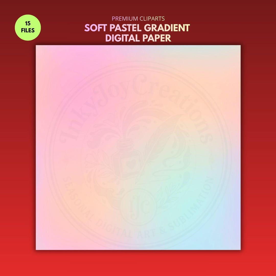 Soft Pastel Gradient Digital Paper Pack, Dreamy Blends Backgrounds ...