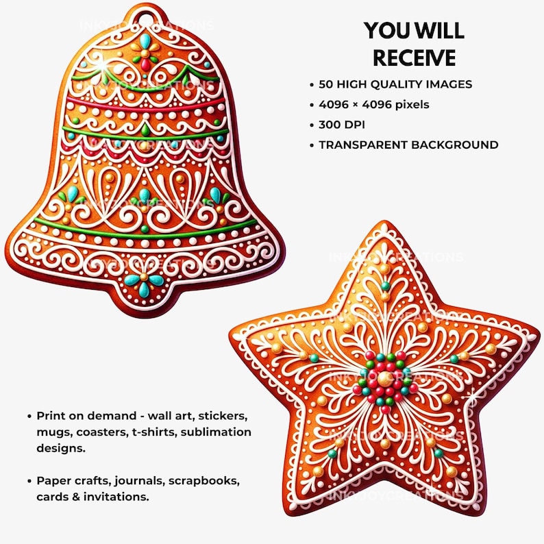 Gingerbread Christmas Mega Pack (50 Designs) – Luxury Festive Cookies ...