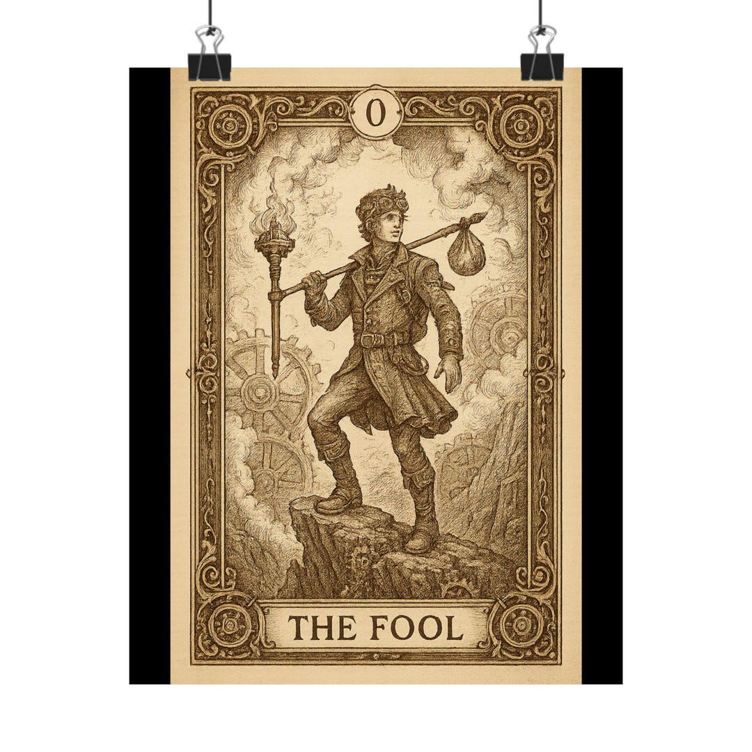 Steampunk Tarot Card Poster: the Fool - Gothic Witchy Decor - Etsy