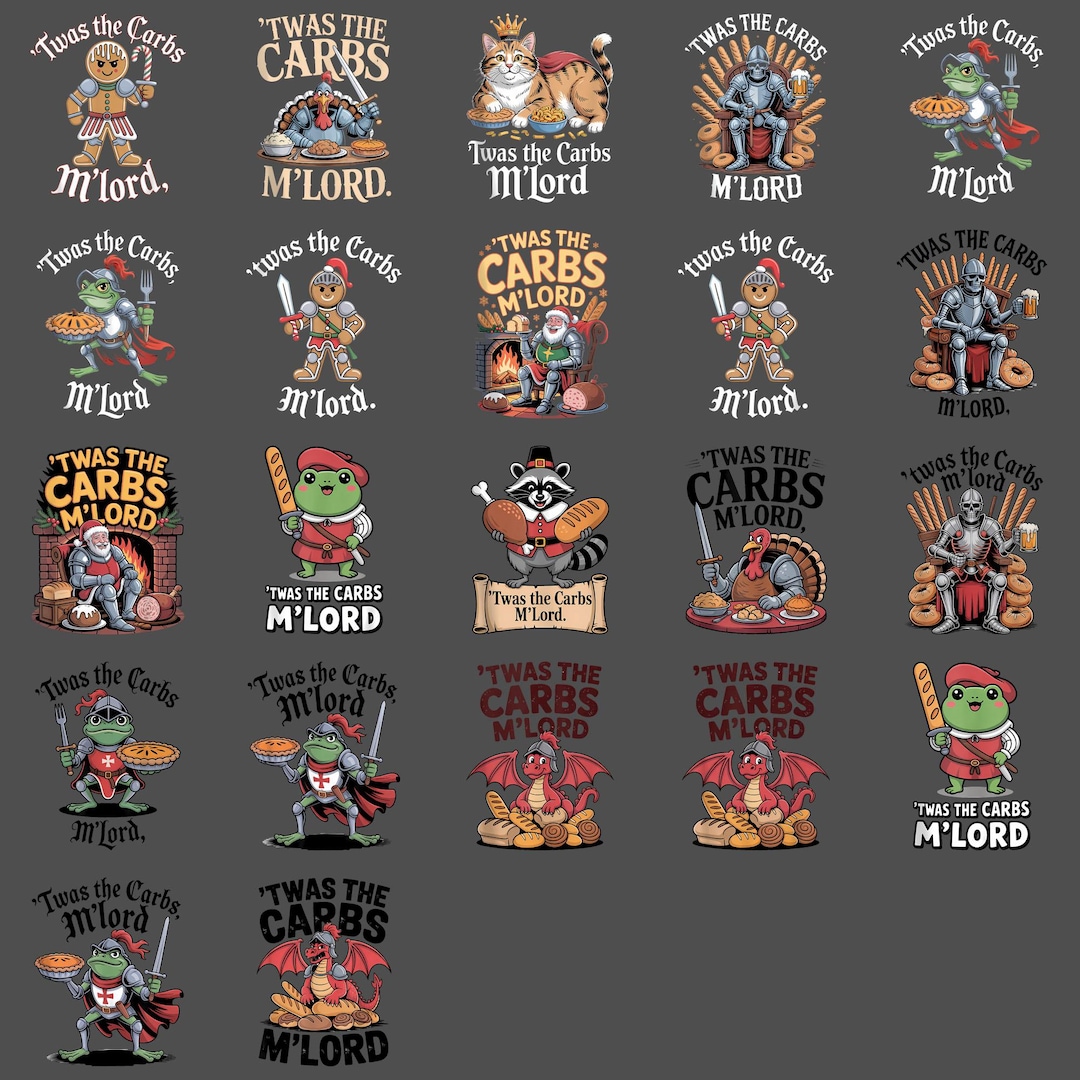 Twas the Carbs M’lord PNG, Funny Food Quote Clipart, Sarcastic Eating ...