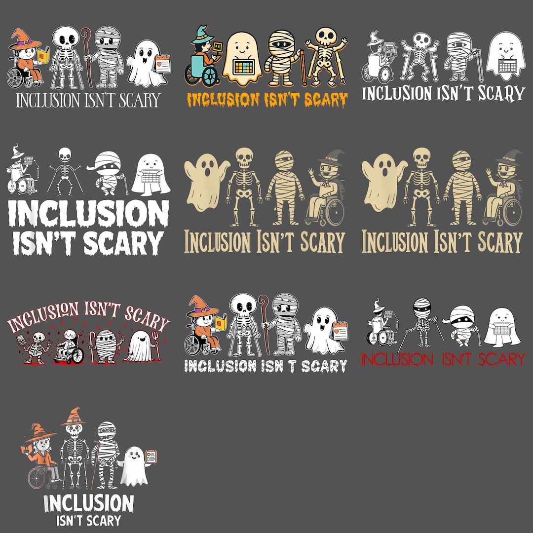 Inclusion Isn’t Scary PNG – Funny Halloween SPED Teacher Clipart ...