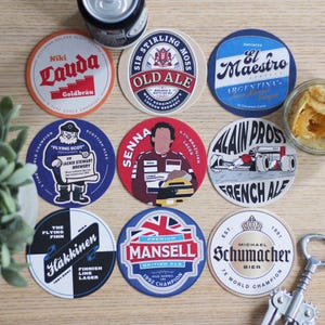 Formula 1 Legends Beer Mats - Unique F1 Fan Gift - Etsy