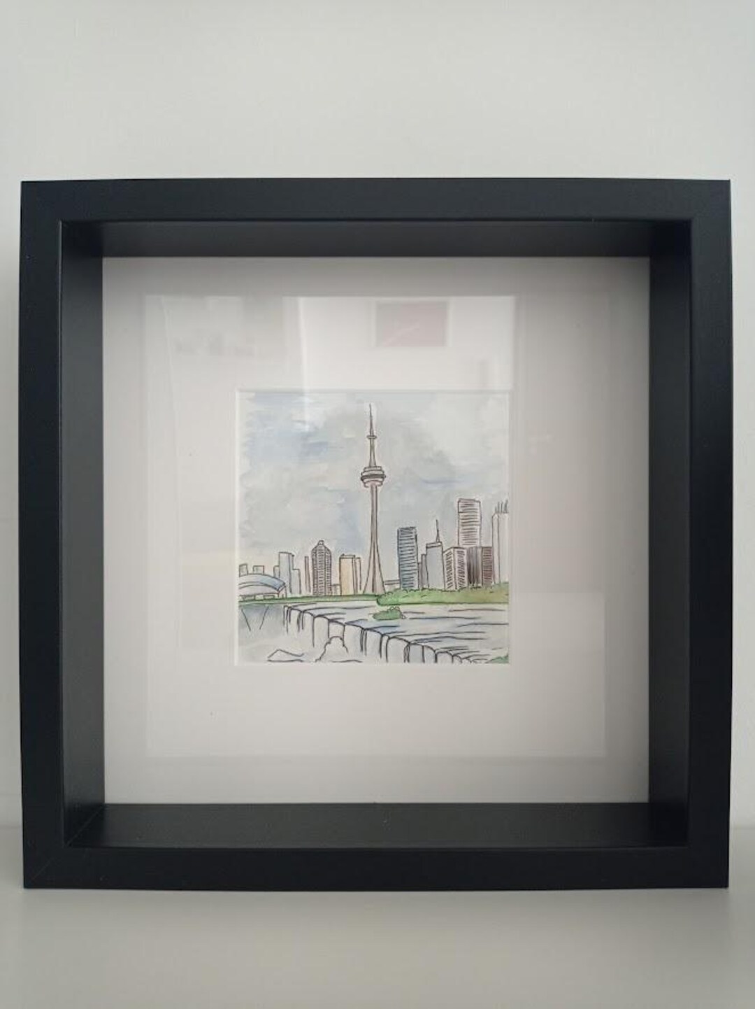 Toronto Niagara Falls Canada Watercolor Painting Handmade, 25cmx25cm ...