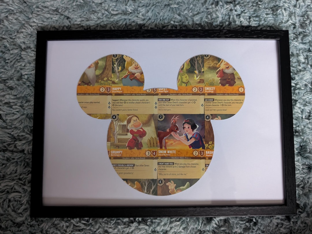 Disney Snow White Mickey Head (front of Cards) Lorcana Card Collage - Etsy