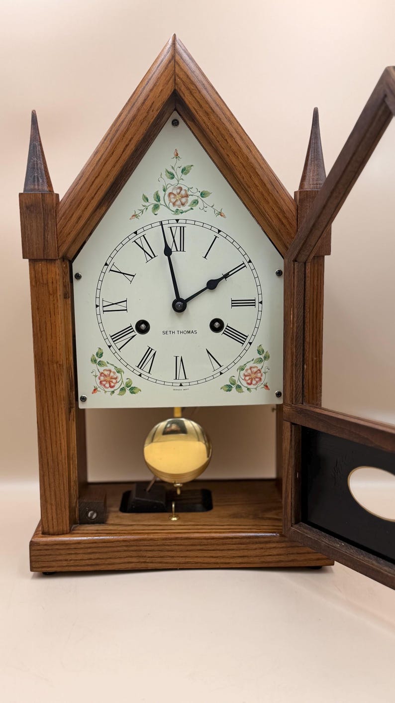 Vintage Seth Thomas Mantel Clock – Cleaned & Oiled – Hour and Half-hour ...