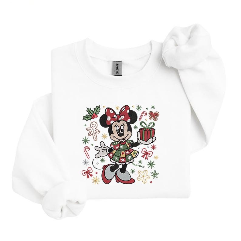 Christmas Mouse Embroidery Design, Holiday Dress Pattern (digital ...