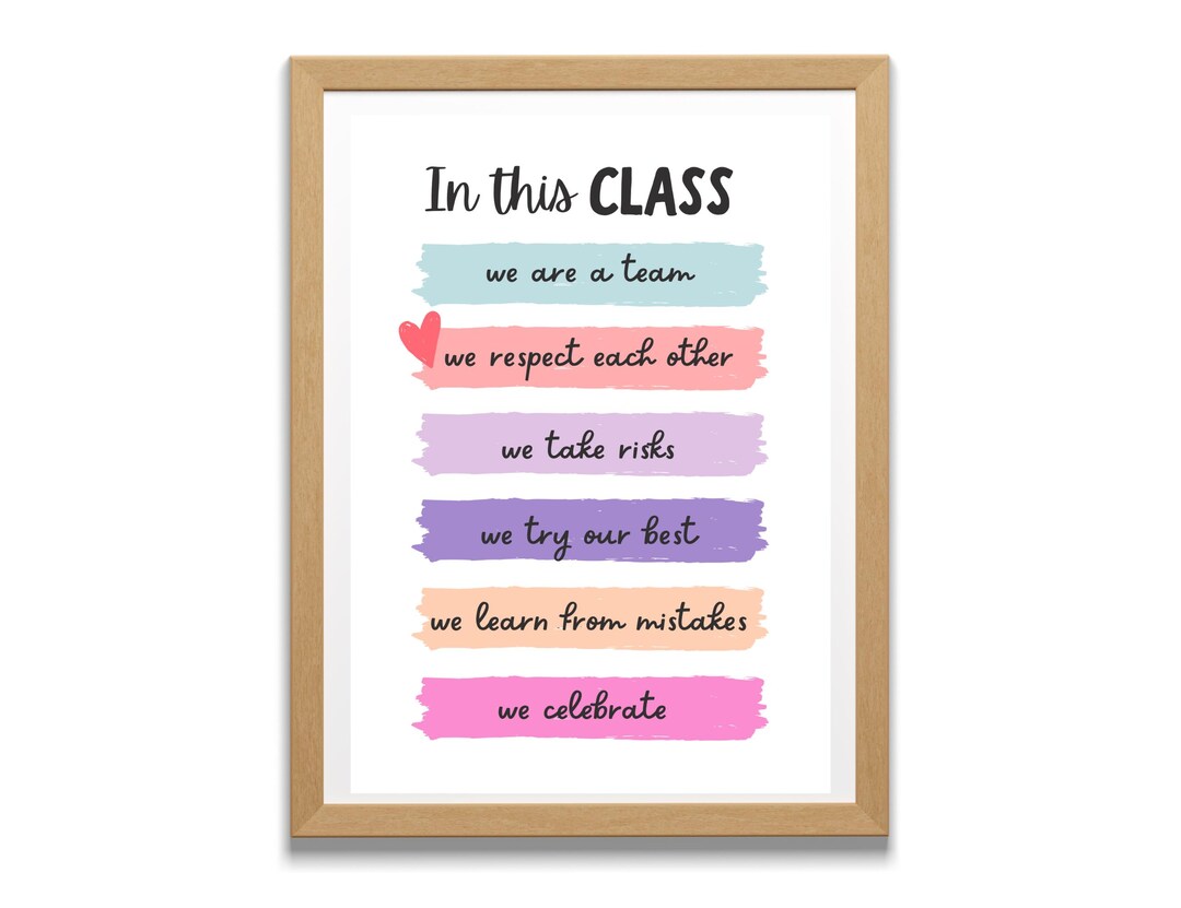 In This Class We Are.., Digital Download, Classroom Decor, Classroom ...