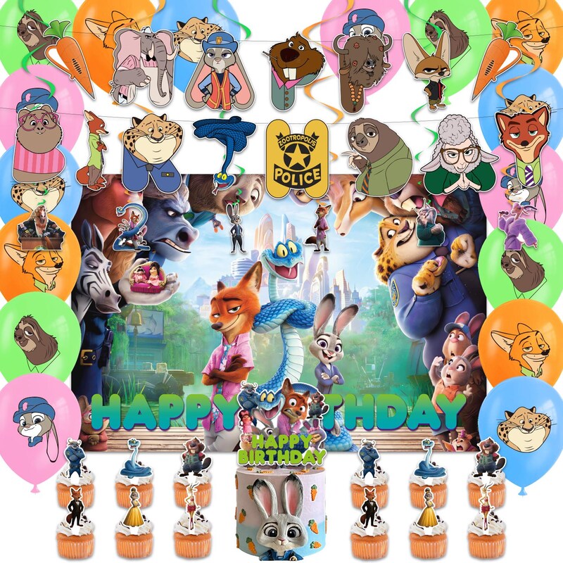 Zootopia Party Banner - Etsy