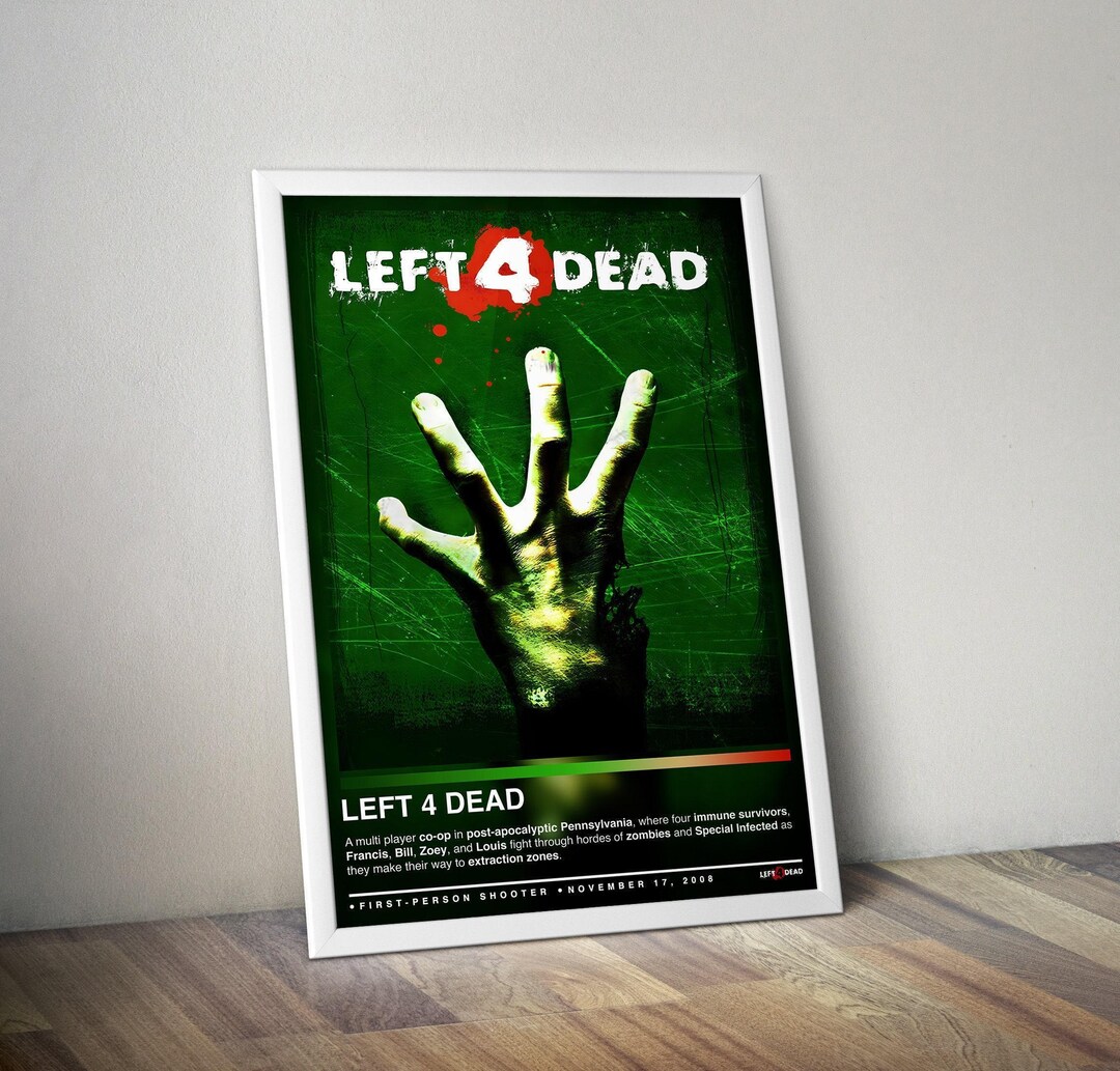 Left 4 Dead Poster | Left 4 Dead Print | Gaming Poster | 4 Colors ...